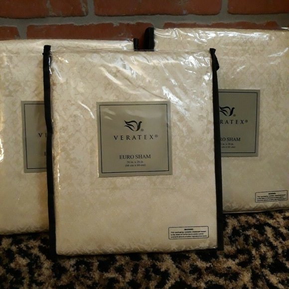 Veratex | Bedding | Veratex Antalya Euro Pillow Sham Case Creme New ...